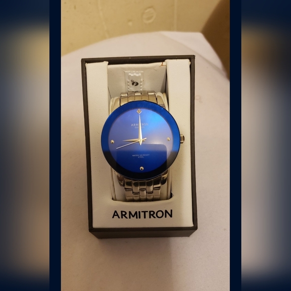 Accessories | Armitron Mens Diamond Accent Stainless Steel Watch | Poshmark